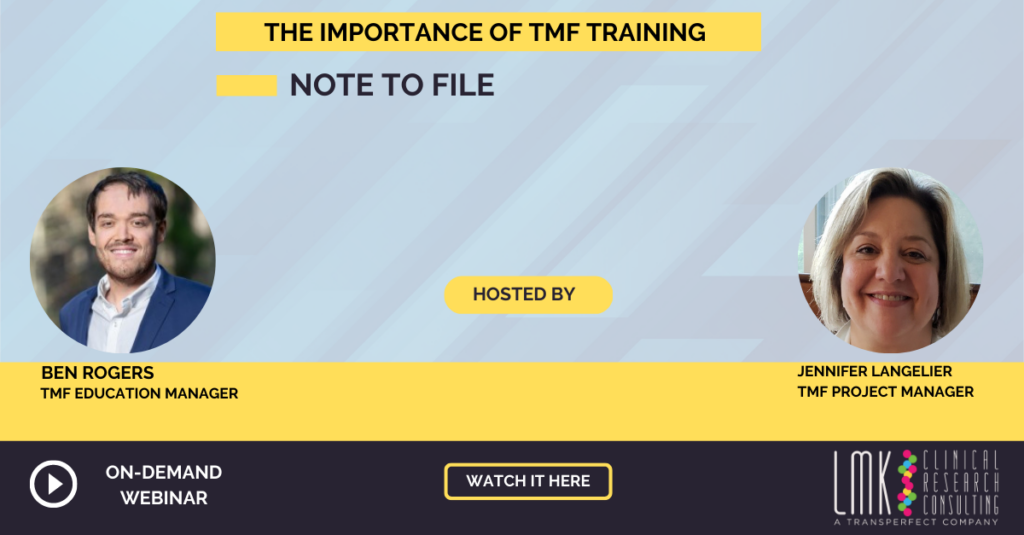 LMK Webinars - TMF Essential Documents - Trial Master File - Clinical ...